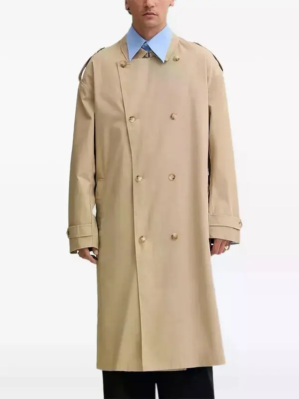 LES DEUX Miles Double-breasted Belted Trench Coat