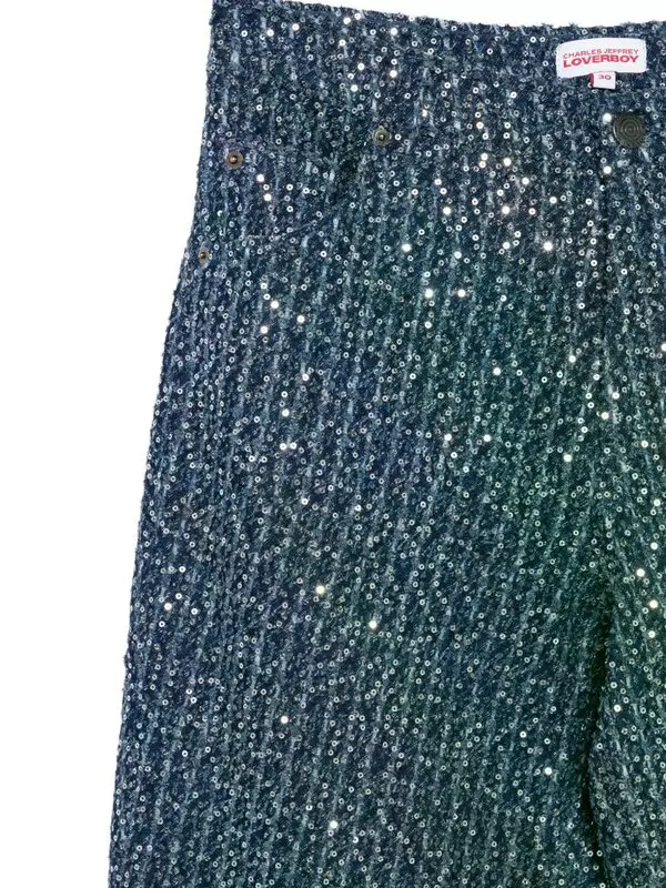 CHARLES JEFFREY Sequin-embellished Jeans