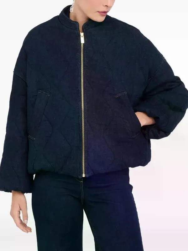 Liu Jo Quilted Denim Bomber Jacket