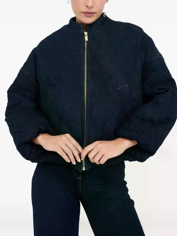 Liu Jo Quilted Denim Bomber Jacket
