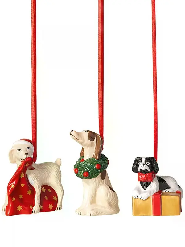 VILLEROY & BOCH Forest Animals Ornaments - Red