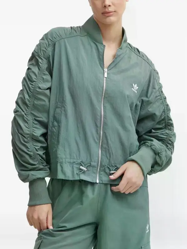 Adidas Gathered-sleeve Bomber Jacket