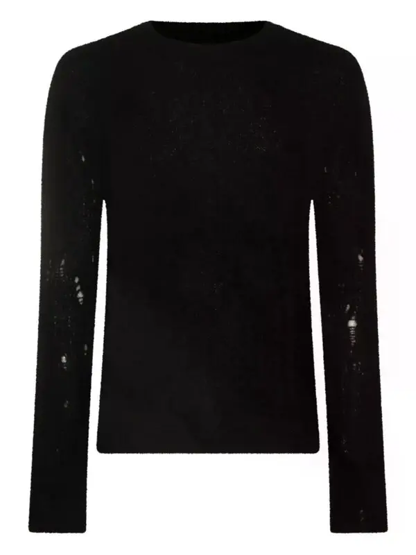 THOM KROM Long-sleeve Distressed Sweater