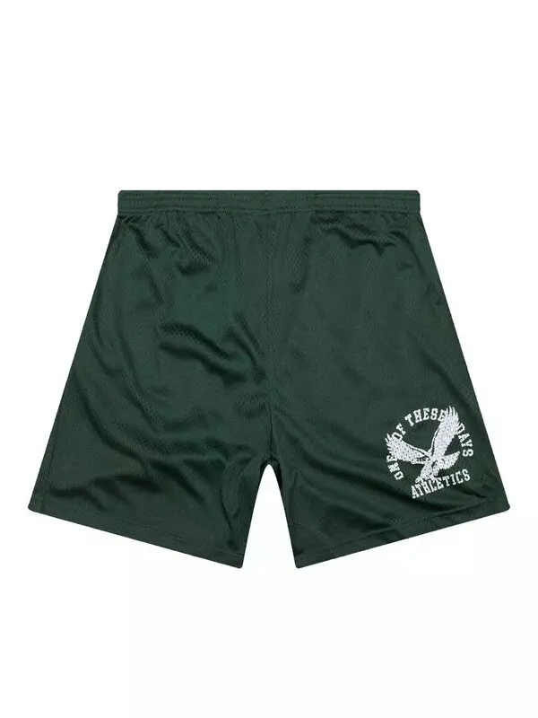 ONE OF THESE DAYS Eagle-logo Mesh Shorts - Green