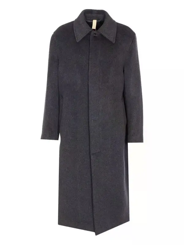 SUNFLOWER Winter Wool-blend Button Coat - Grey