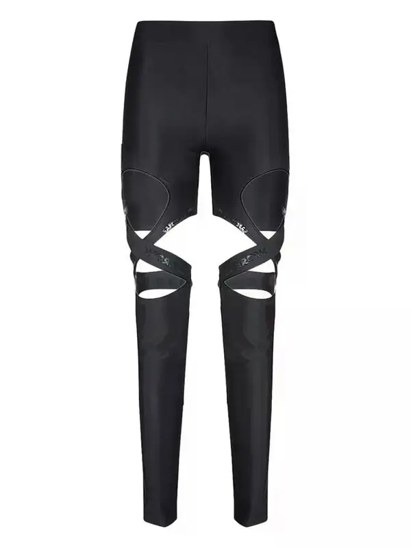 BARROW Cut-out Strap Leggings - Black