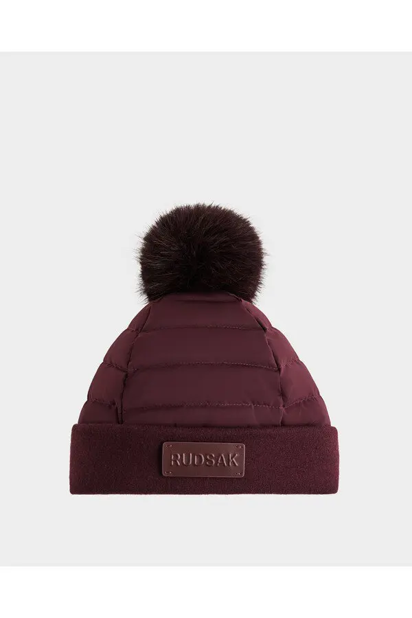 Rudsak Quilted Down Puffer Hat - Natural