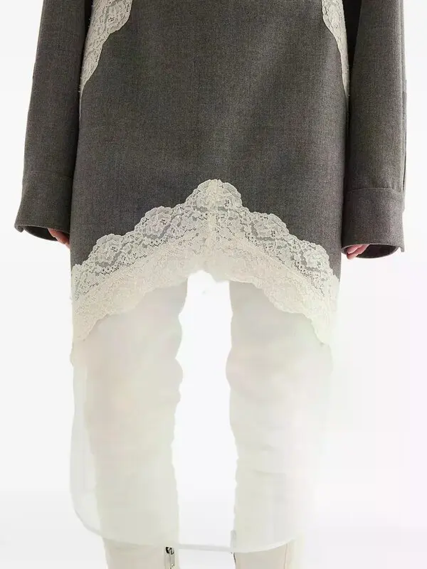 JIL SANDER Lace-trimmed Layered Skirt
