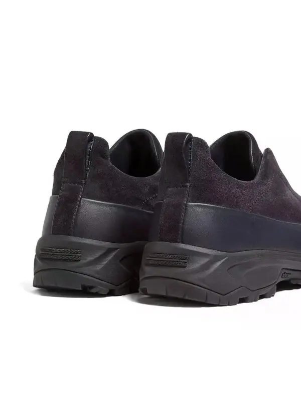 Zegna Triple Stitch™ Leather Suede Sneakers - Black