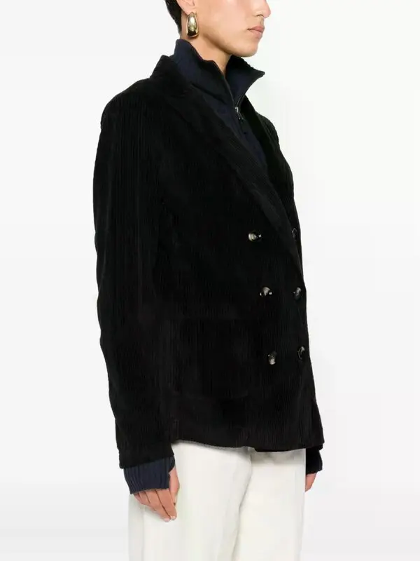 TRUE AVENUE Corduroy Double-breasted Blazer