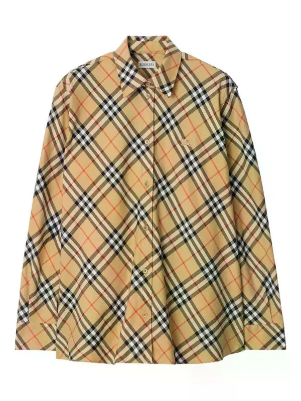 Burberry Check Equestrian Knight-motif Shirt