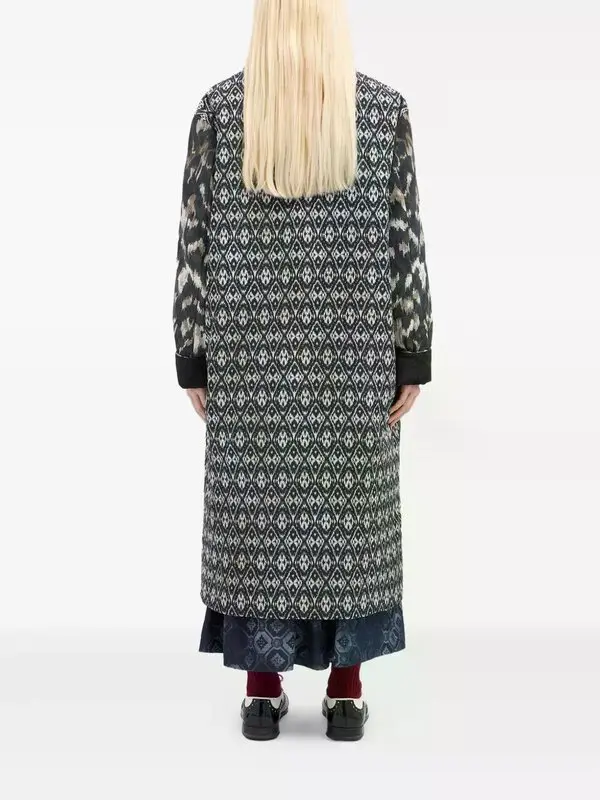 PIERRE-LOUIS MASCIA Ikat-pattern Buttoned Coat