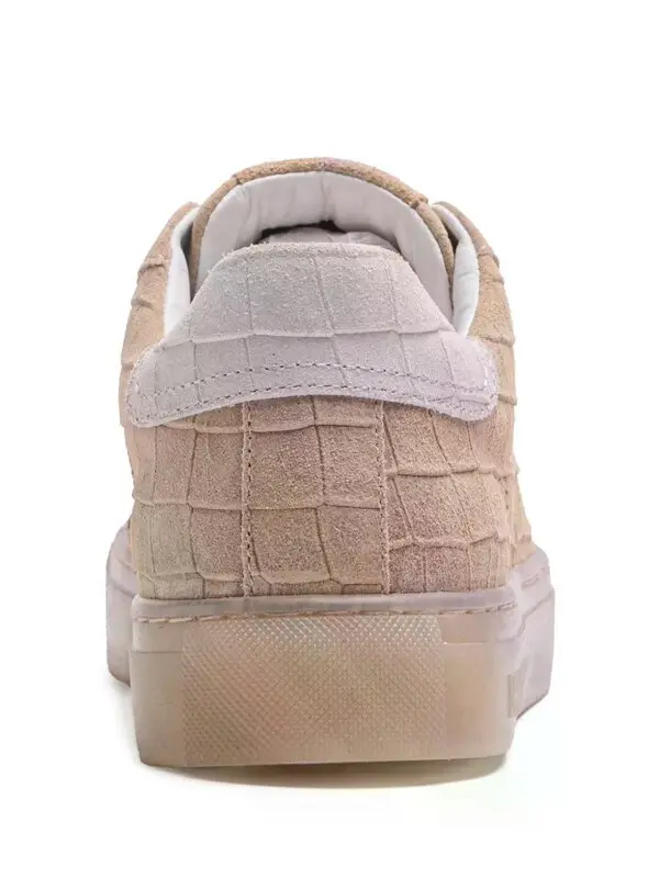 HIDE&JACK Crocodile-embossed Leather Sneakers - Neutrals