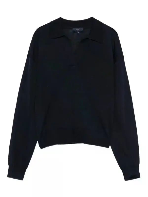 Soeur Polo-neck Sweater - Blue