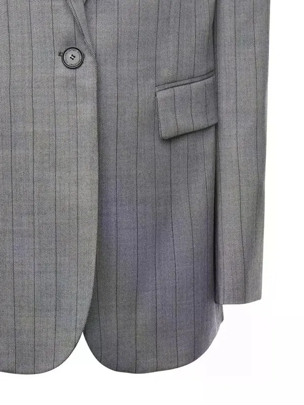 Stella McCartney Striped Single-breasted Blazer - Grey