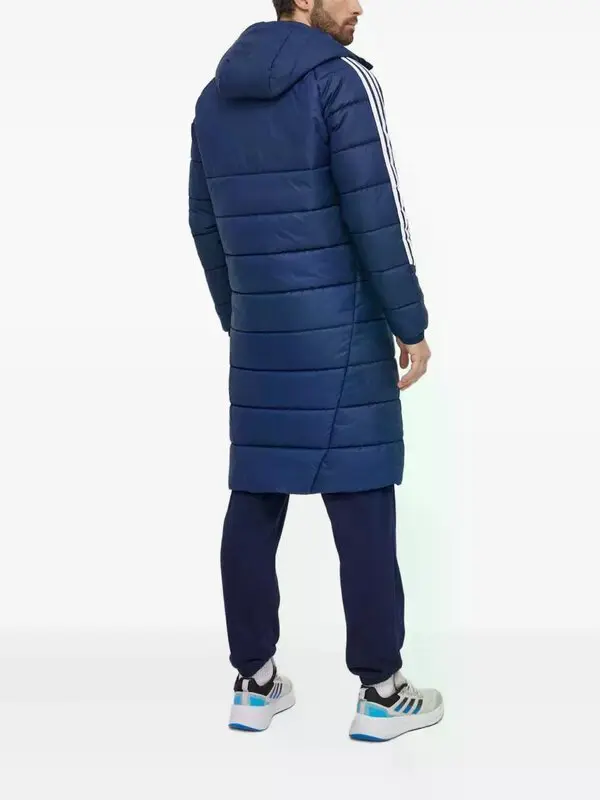 Adidas Three-stripe Padded Coat - Blue