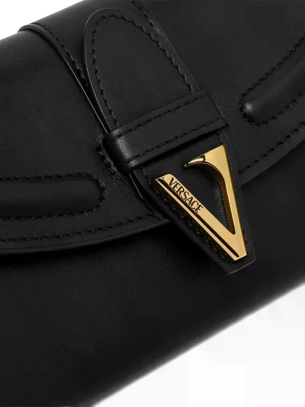 Versace V-logo Chain Clutch Bag