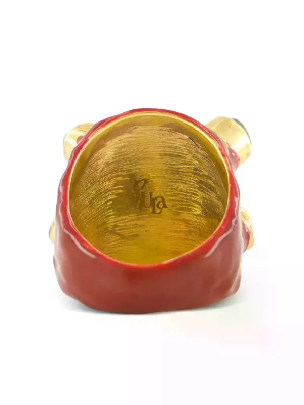 PAULA Stone-embellished Enamel Ring