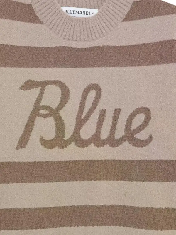 BLUEMARBLE Striped Crew-neck Sweater
