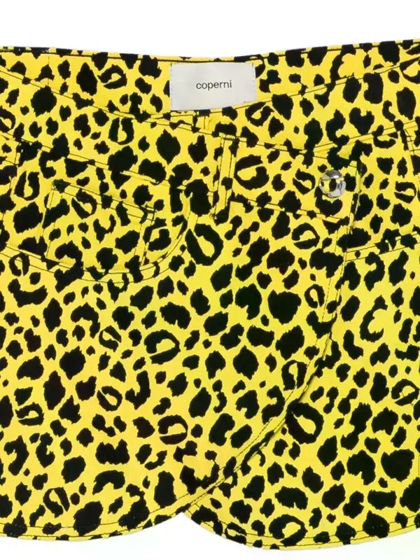 Coperni Leopard-print Wrap Mini Skirt