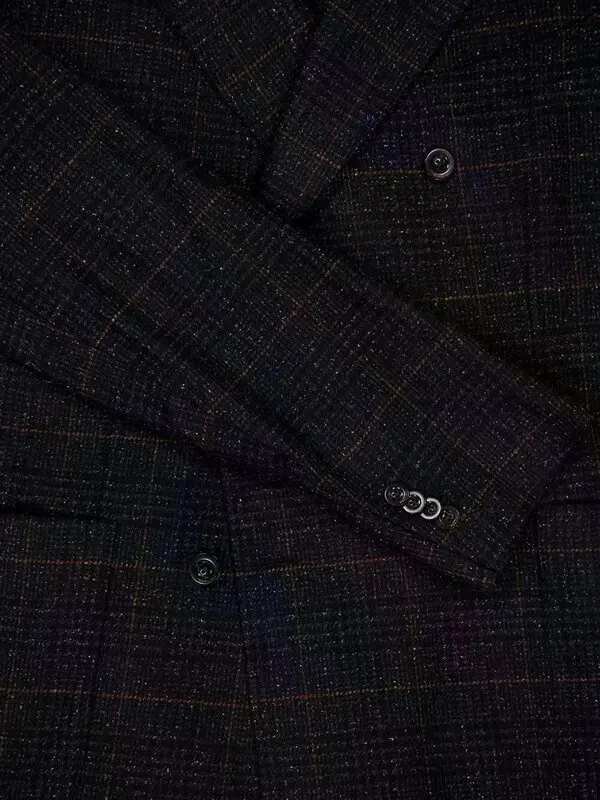 Boglioli Double-breasted Checked Blazer - Grey