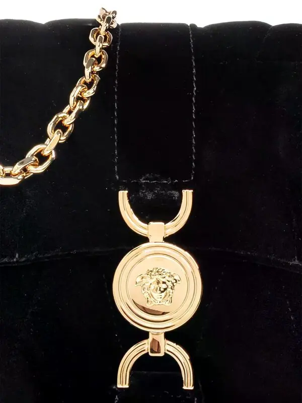 Versace Kleio Quilted Chain Shoulder Bag