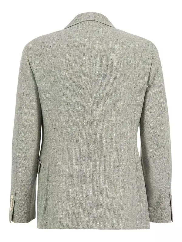 Brunello Cucinelli Herringbone Blazer - Grey
