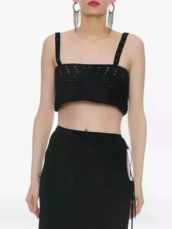 Magda Butrym Crochet Knit Cropped Top