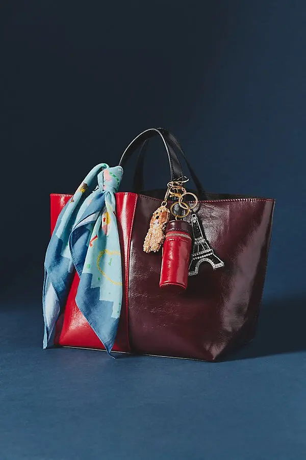 Maeve Two-toned Waxy Tote