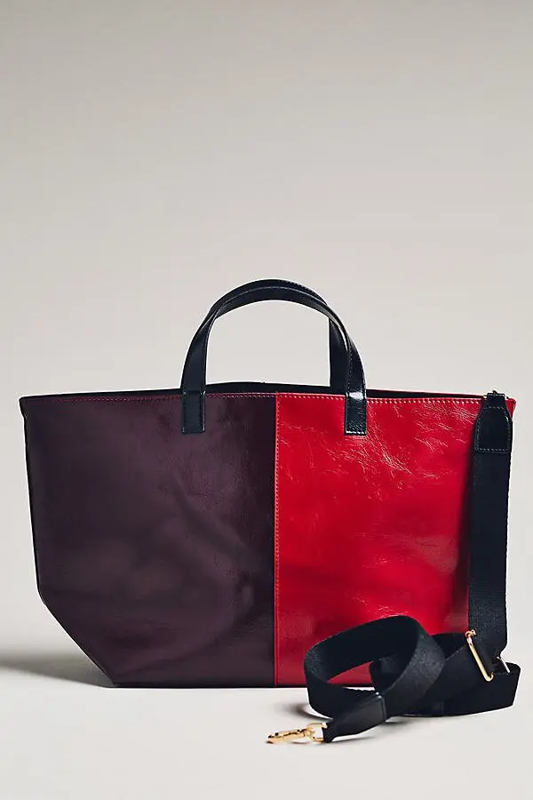 Maeve Two-toned Waxy Tote