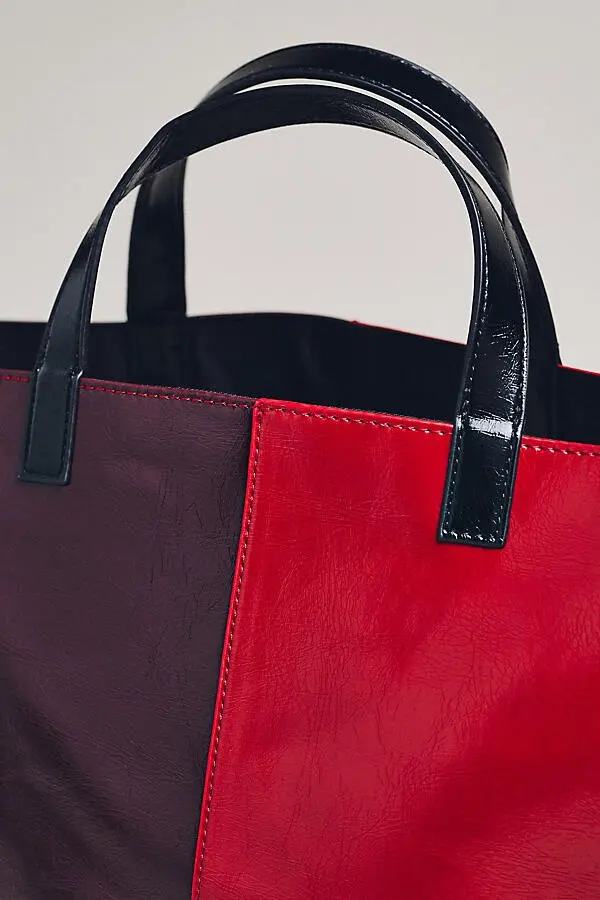 Maeve Two-toned Waxy Tote
