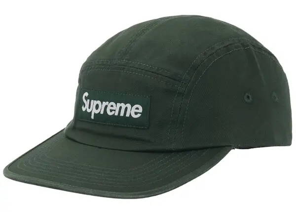 Supreme Washed Chino Twill Camp Cap - Green