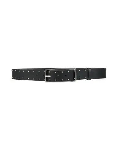 Rag & Bone Leather Belt With Studs And Logo - Black