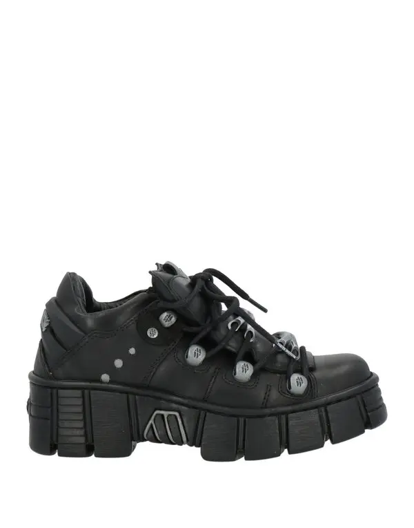 NEW ROCK Leather Ankle Boots