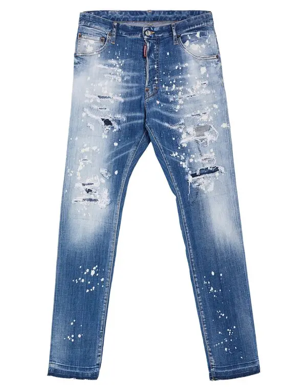 Dsquared2 Tapered Jeans In Distressed Denim