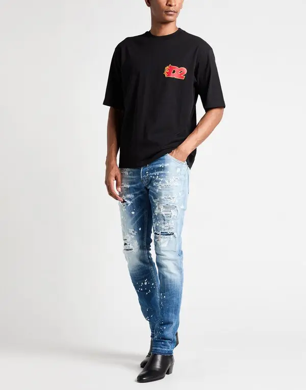 Dsquared2 Tapered Jeans In Distressed Denim