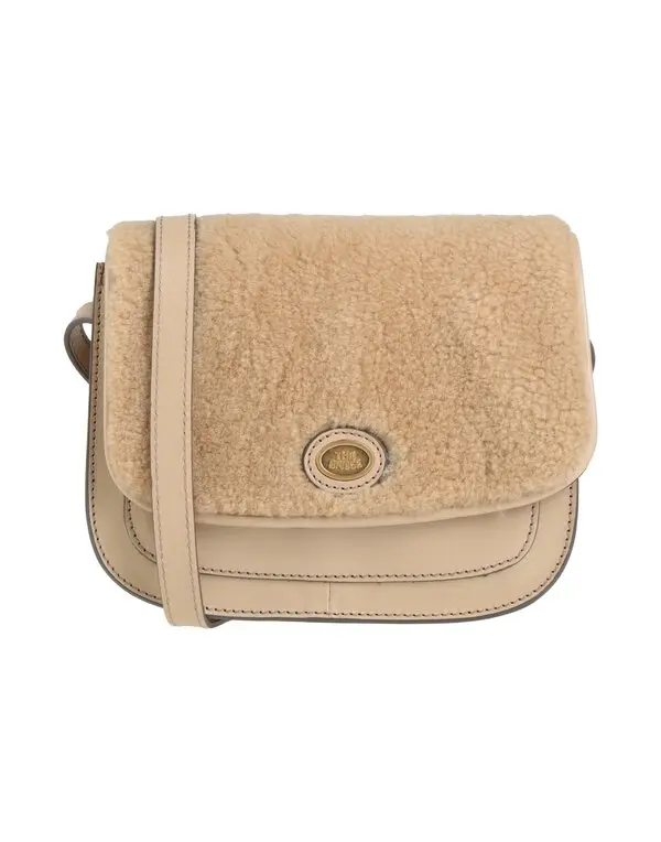 THE BRIDGE Cross-body Bag In Cow Leather And Shearling