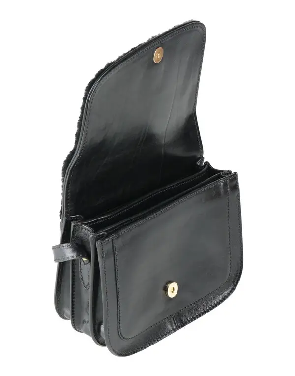 THE BRIDGE Cross-body Bag In Cow Leather And Shearling