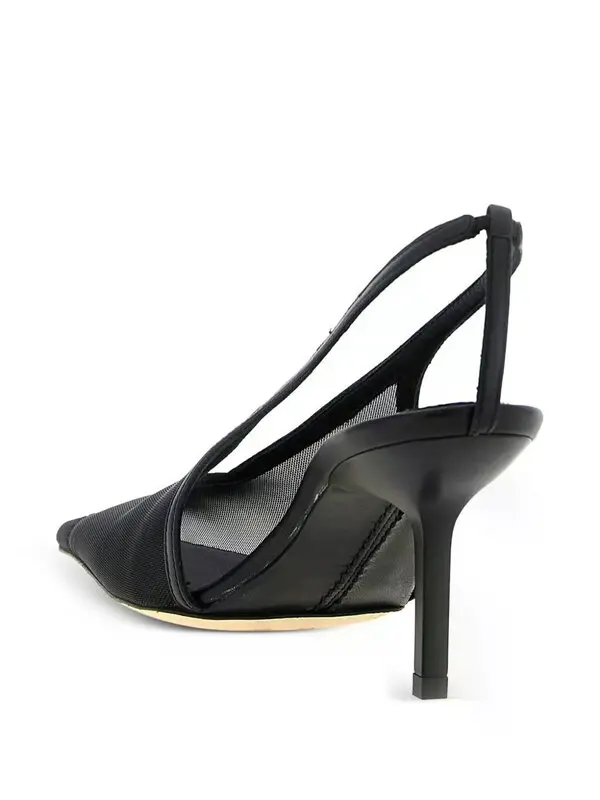 ARMARIUM 75mm Evelina Mesh Slingback Pumps - Black