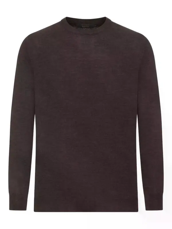 ZANONE Crew-neck Long-sleeve Top - Brown