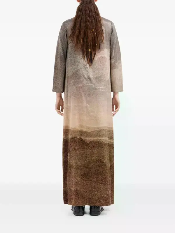 PIERRE-LOUIS MASCIA Abstract-pattern Maxi Dress - Neutrals