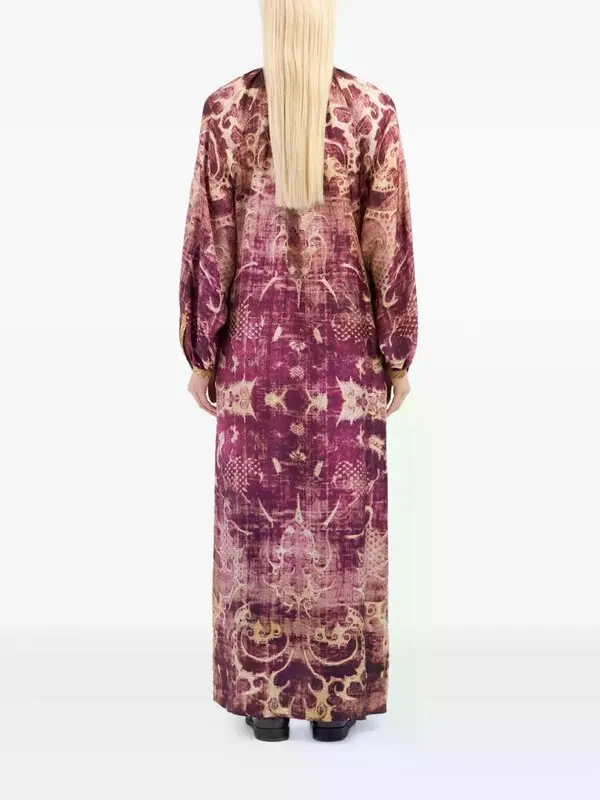 PIERRE-LOUIS MASCIA Abstract-print Maxi Dress - Pink