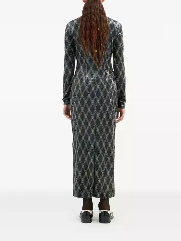 PIERRE-LOUIS MASCIA Diamond-pattern Maxi Dress