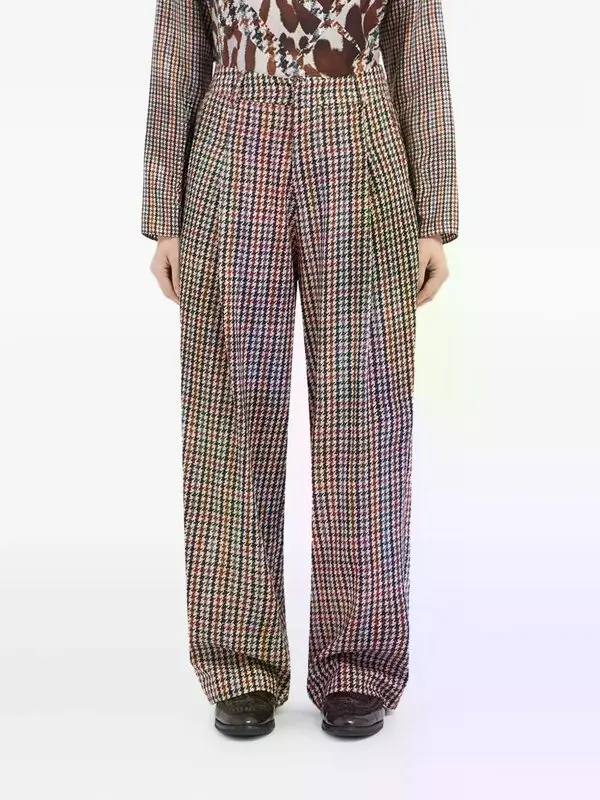PIERRE-LOUIS MASCIA Houndstooth Pleated Front Trousers