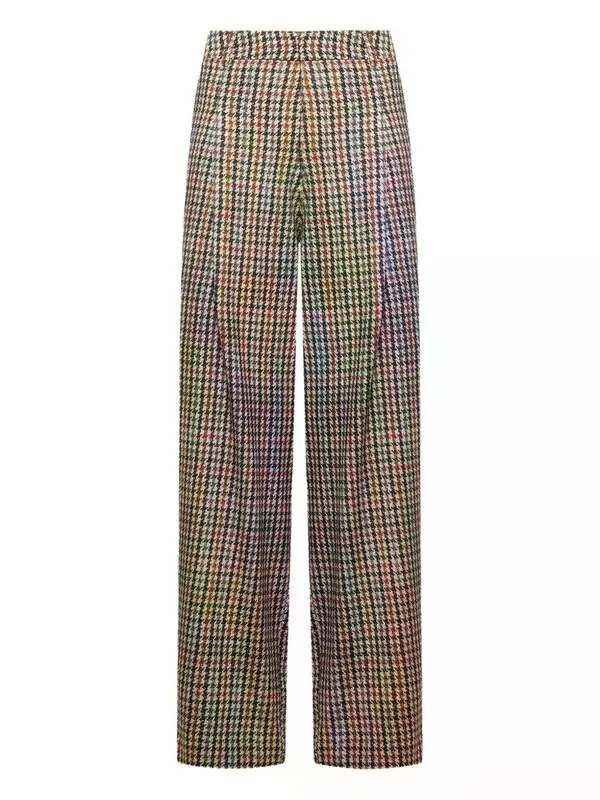 PIERRE-LOUIS MASCIA Houndstooth Pleated Front Trousers