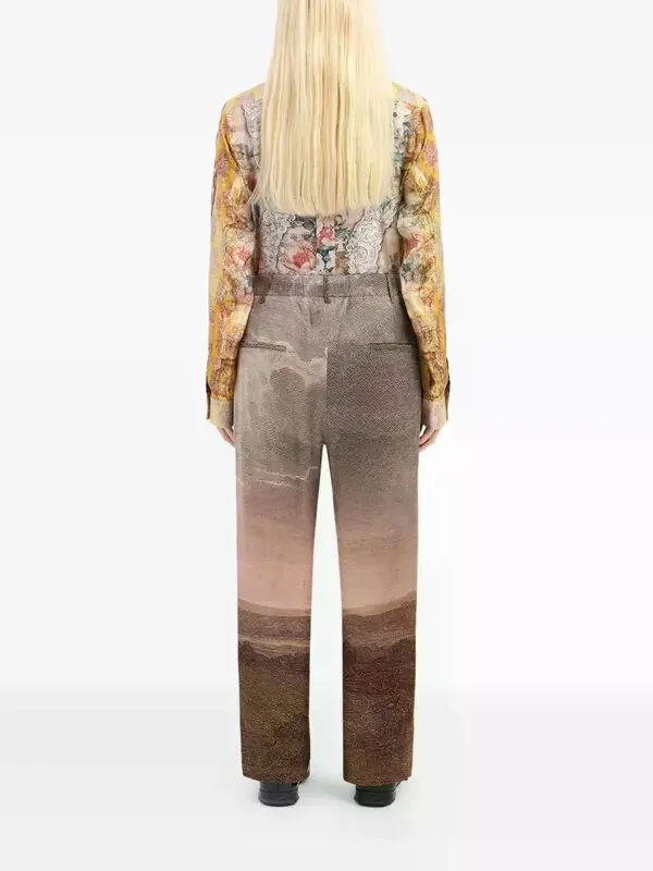 PIERRE-LOUIS MASCIA Landscape Print Trousers