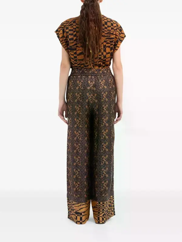 PIERRE-LOUIS MASCIA All-over Print Trousers - Brown