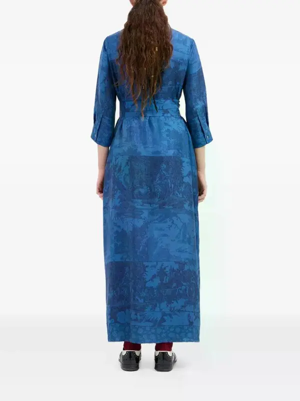 PIERRE-LOUIS MASCIA Printed Belted Dress