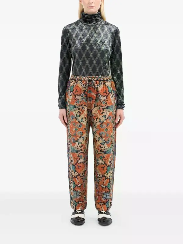 PIERRE-LOUIS MASCIA Tapestry-print Silk Trousers