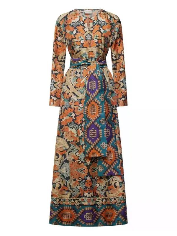 PIERRE-LOUIS MASCIA Geometric-pattern Maxi Dress